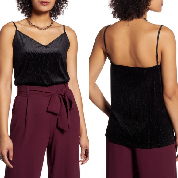 Halogen | Tops | Nwt Halogen Ribbed Metallic Velvet Camisole Tank ...